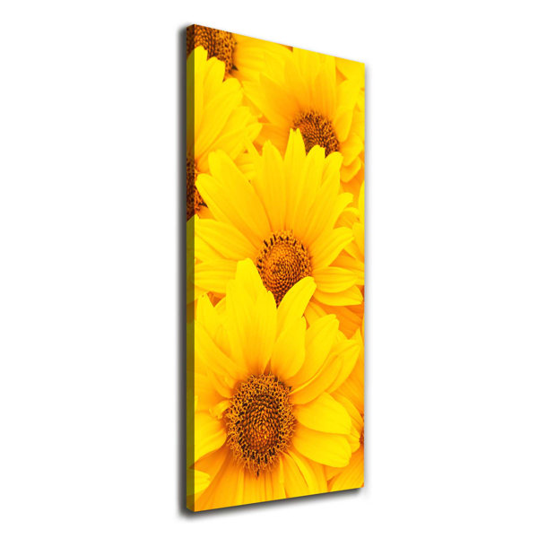 Sommerallee Sonnenblumen - Kunstdrucke auf Leinwand - Wrapped Canvas | Wayfair.de
